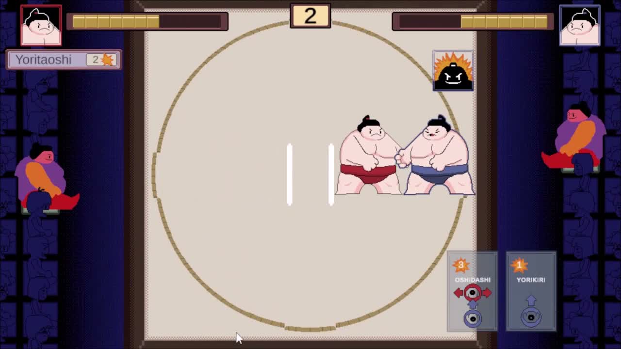 [OC] Rikishowdown, a silly game about sumo