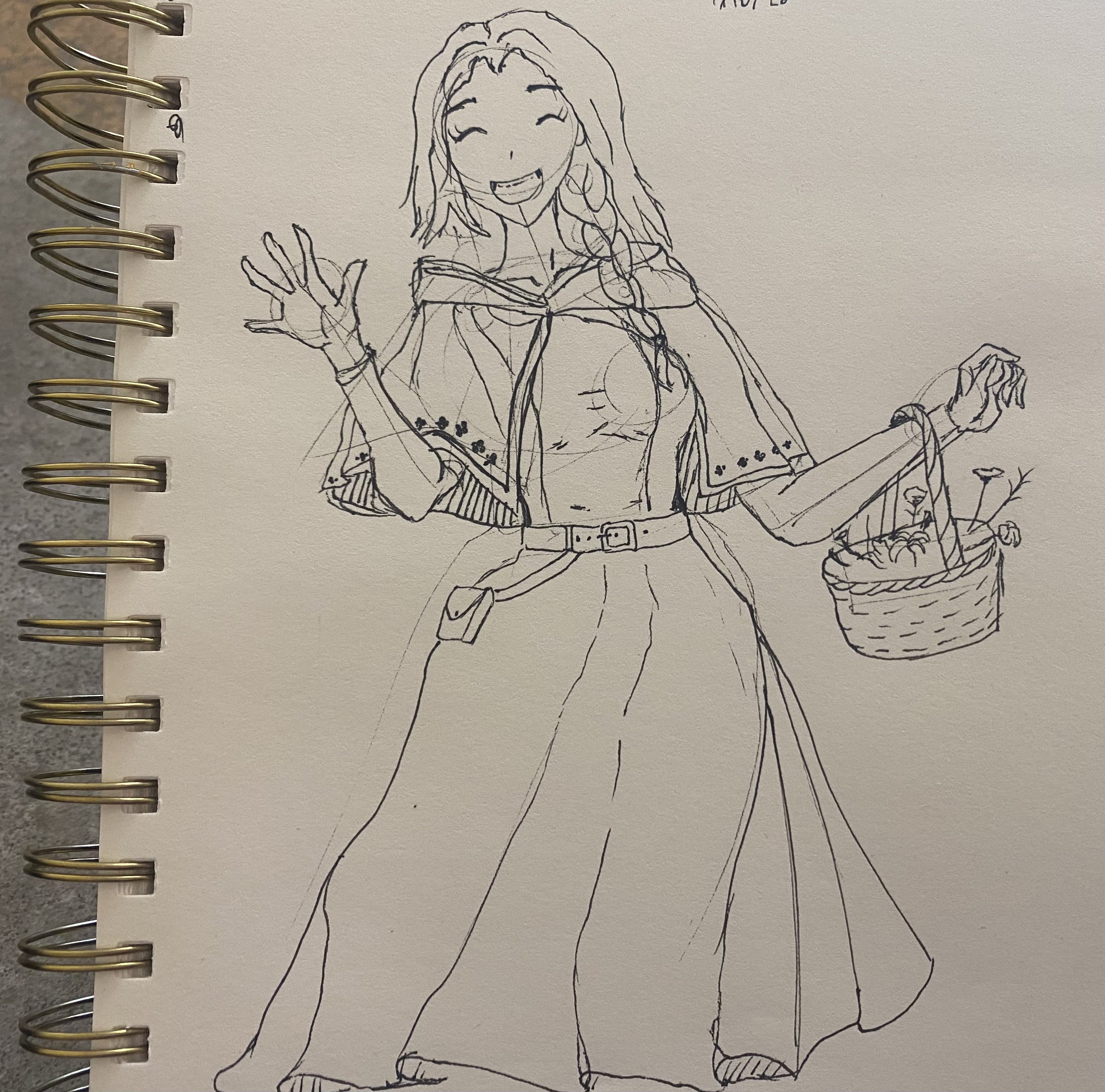 Drawing Practice 200; Flower girl